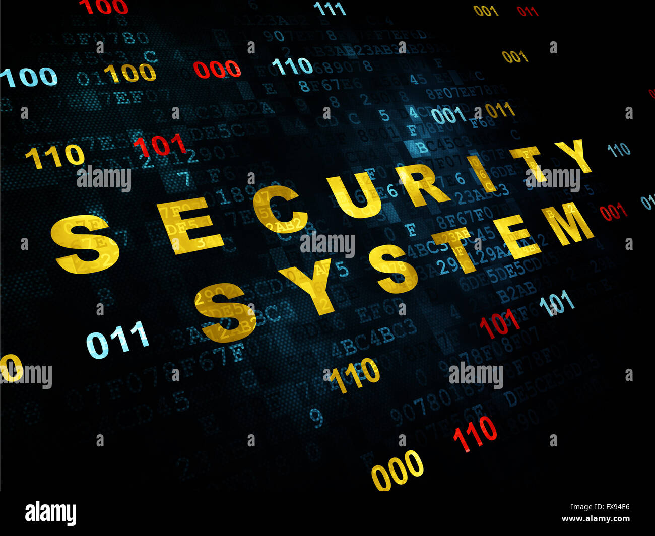 Protection concept: Security System on Digital background Stock Photo - Alamy