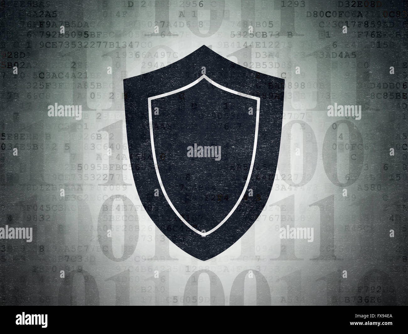 Privacy concept: Shield on Digital Paper background Stock Photo - Alamy