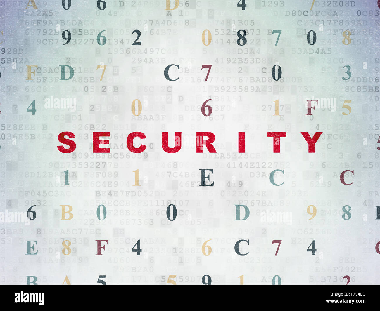 Safety concept: Security on Digital Paper background Stock Photo - Alamy