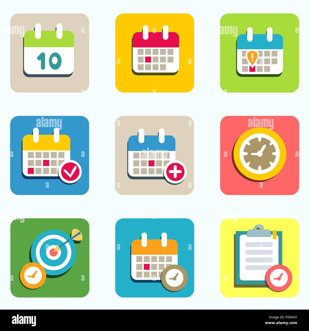 calendar and event icons Stock Vector Image & Art - Alamy