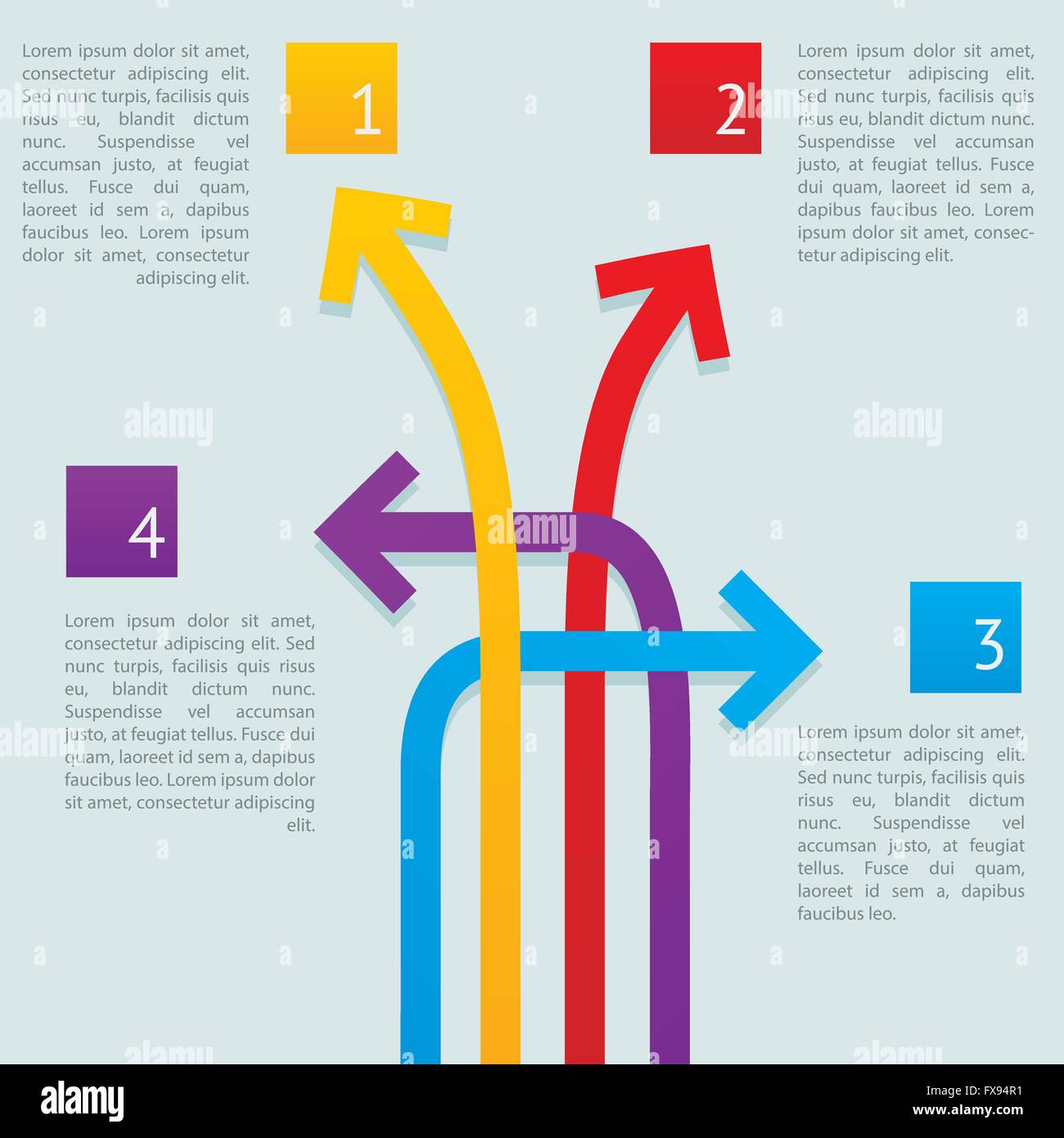 arrows ways Infographics Stock Vector Image & Art - Alamy
