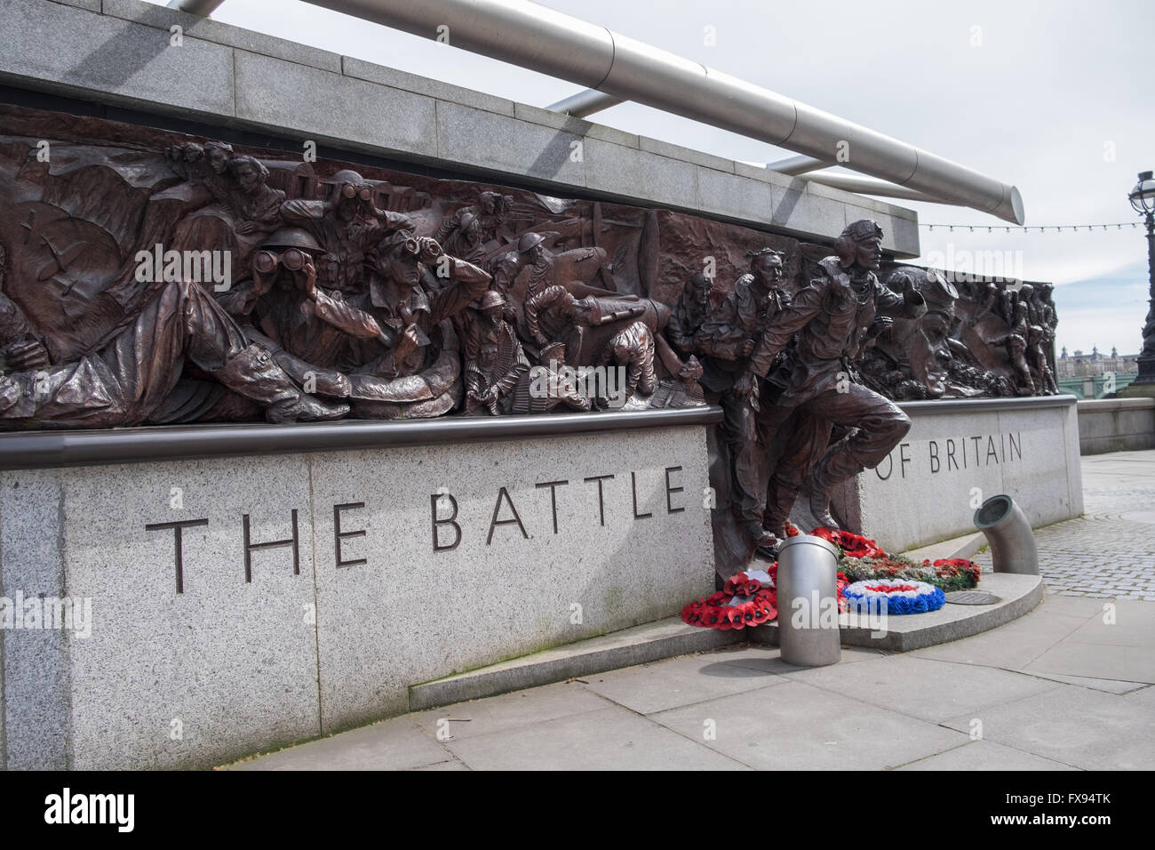 The Battle of Britain Memorial on the Victoria Embankment in London ...