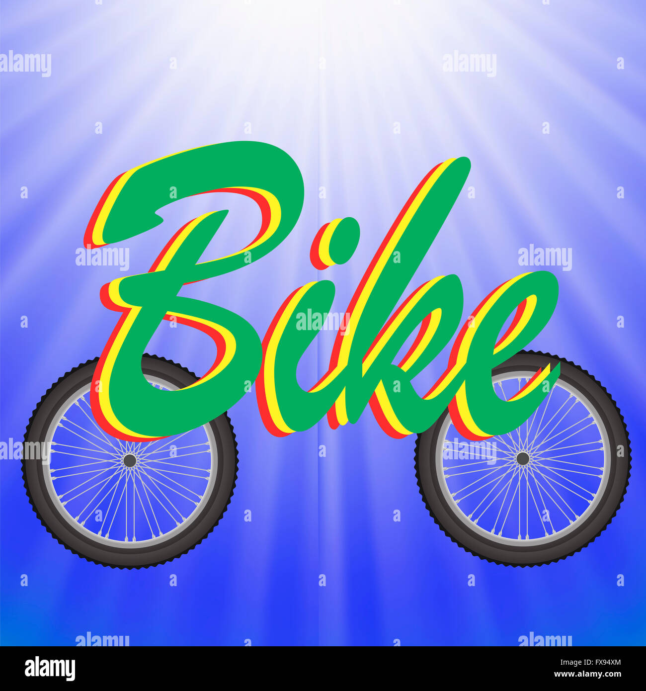 Two Bike Wheels Stock Photo - Alamy