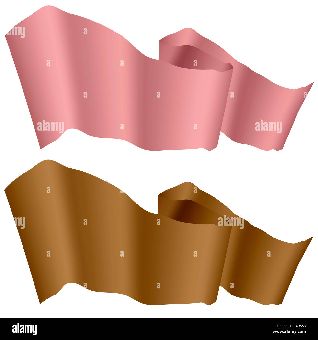 Curved up ribbon shape hi-res stock photography and images - Alamy