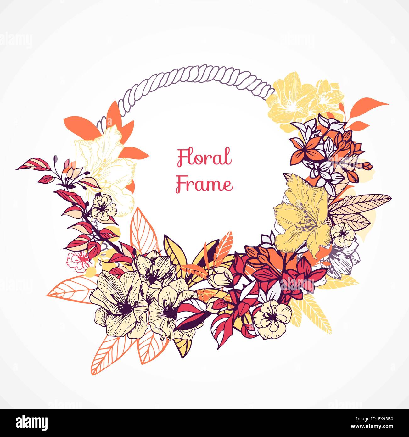 Floral frame template Stock Vector Image & Art - Alamy