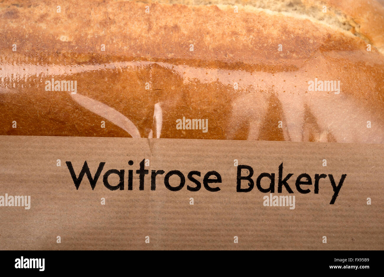 Waitrose bakery large white loaf Stock Photo - Alamy