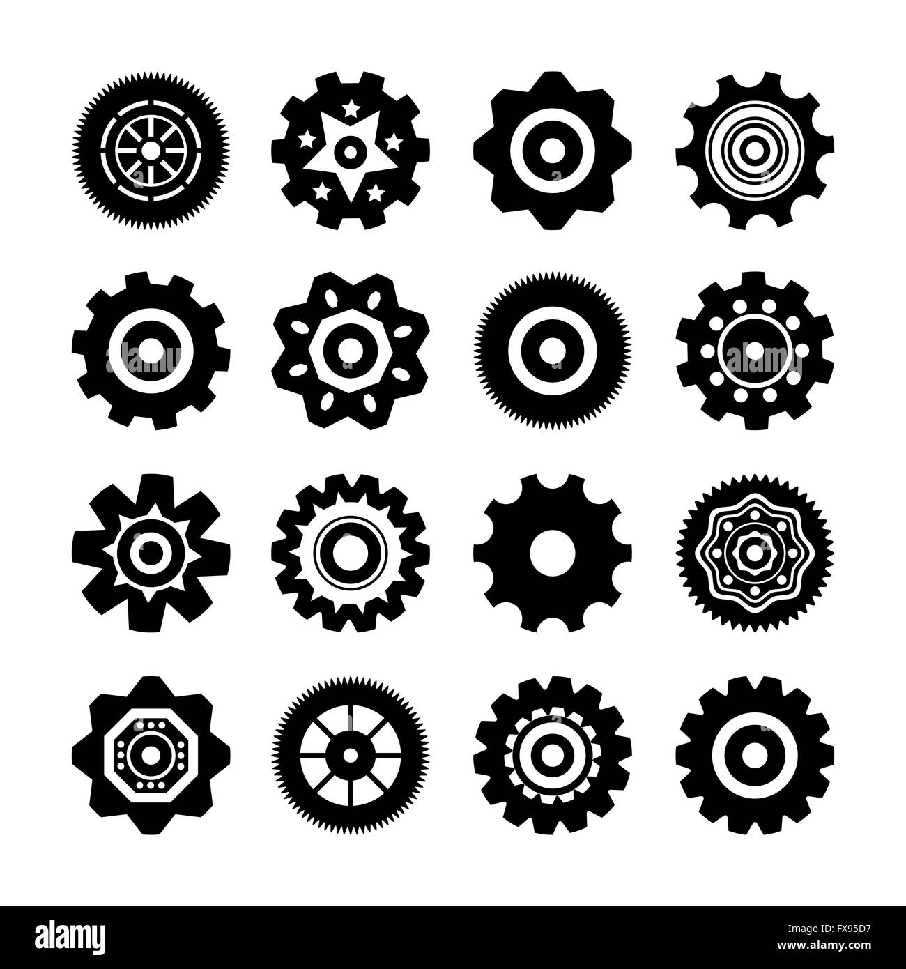 Set of gear wheels Stock Vector Image & Art - Alamy