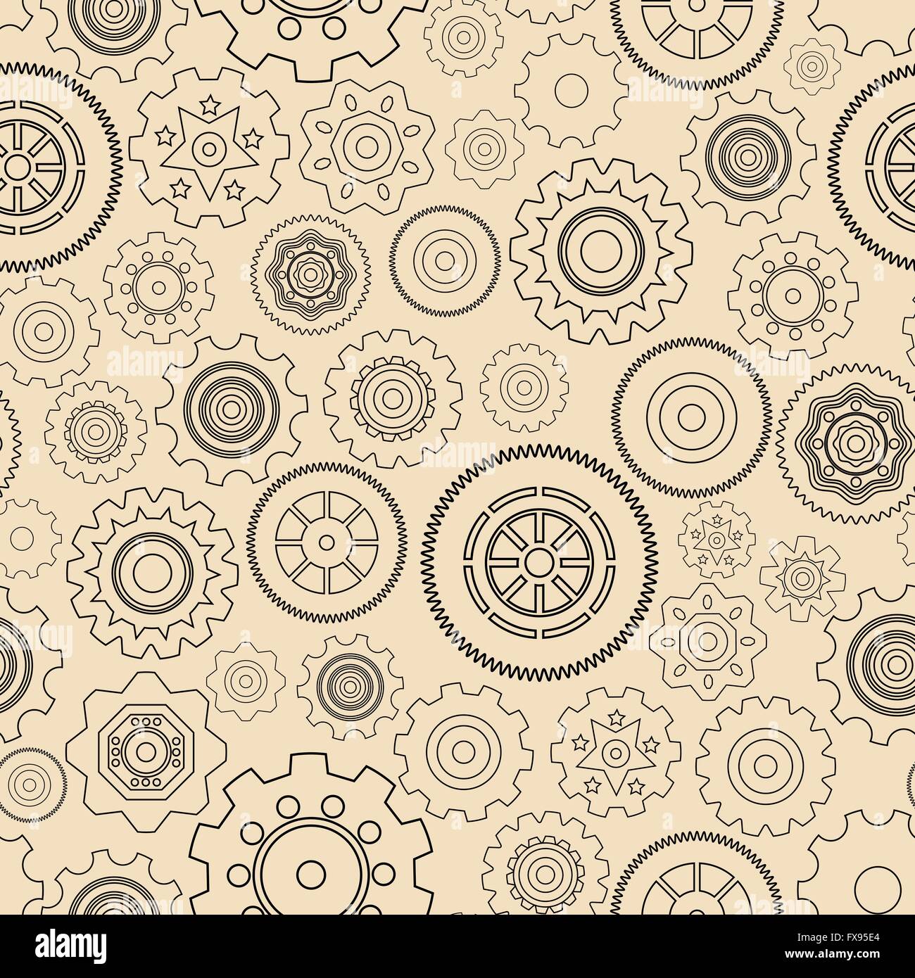 Seamless gear wheels pattern Stock Vector Image & Art - Alamy