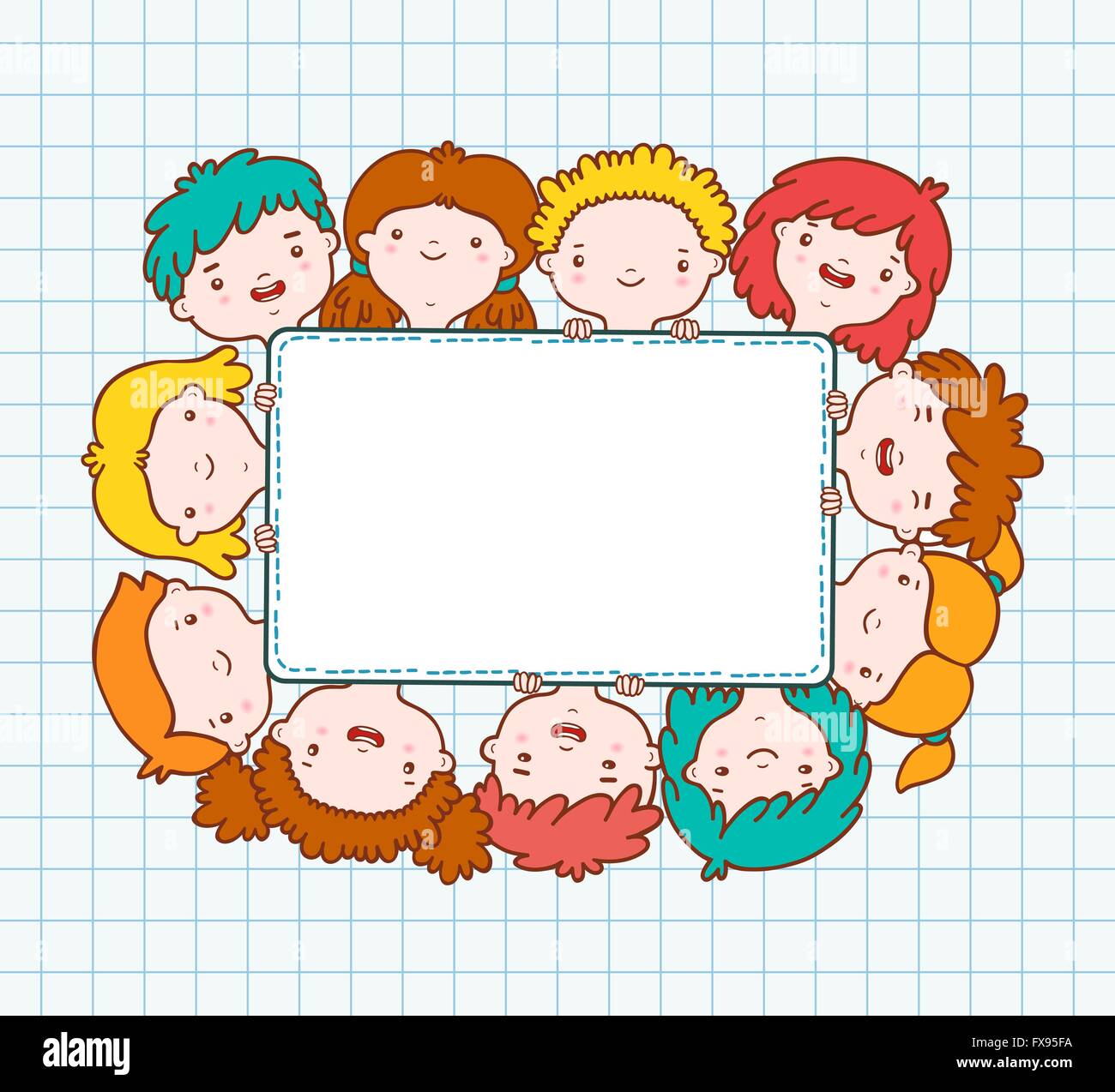 Doodle kids blank frame Stock Vector Image & Art - Alamy