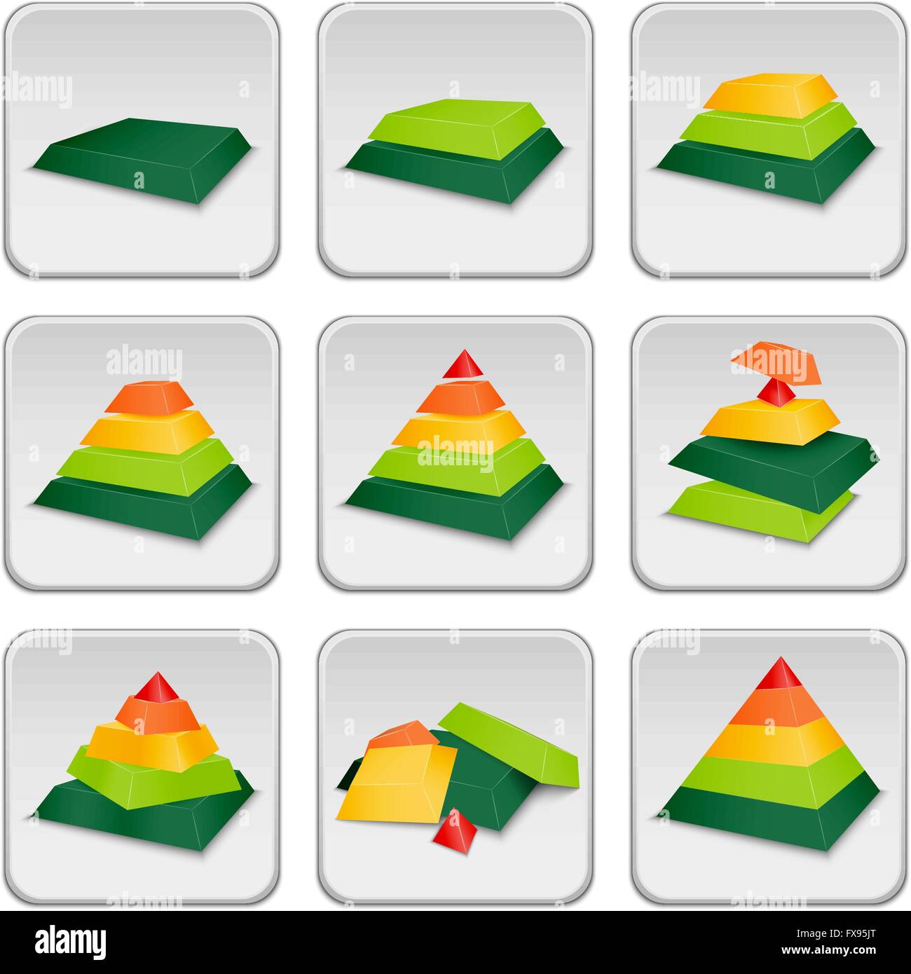 Pyramid status indicator icons Stock Vector Image & Art - Alamy