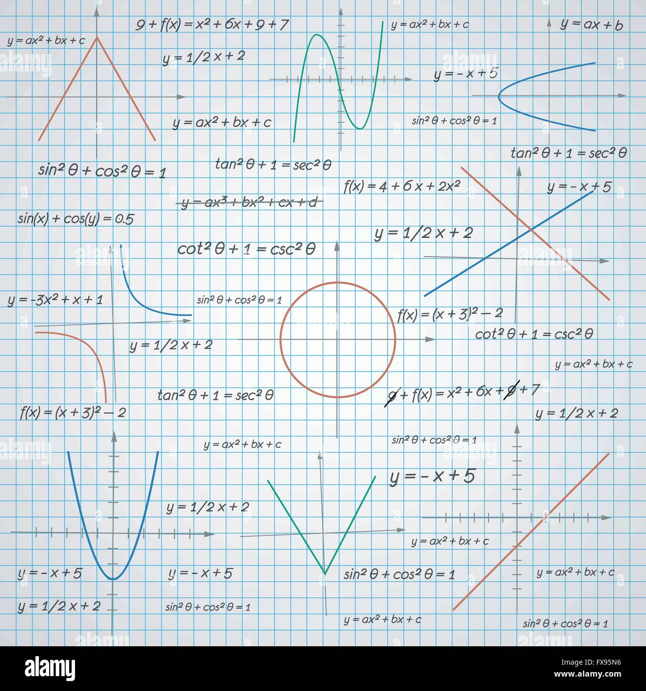 Mathematics paper background Stock Vector Image & Art - Alamy