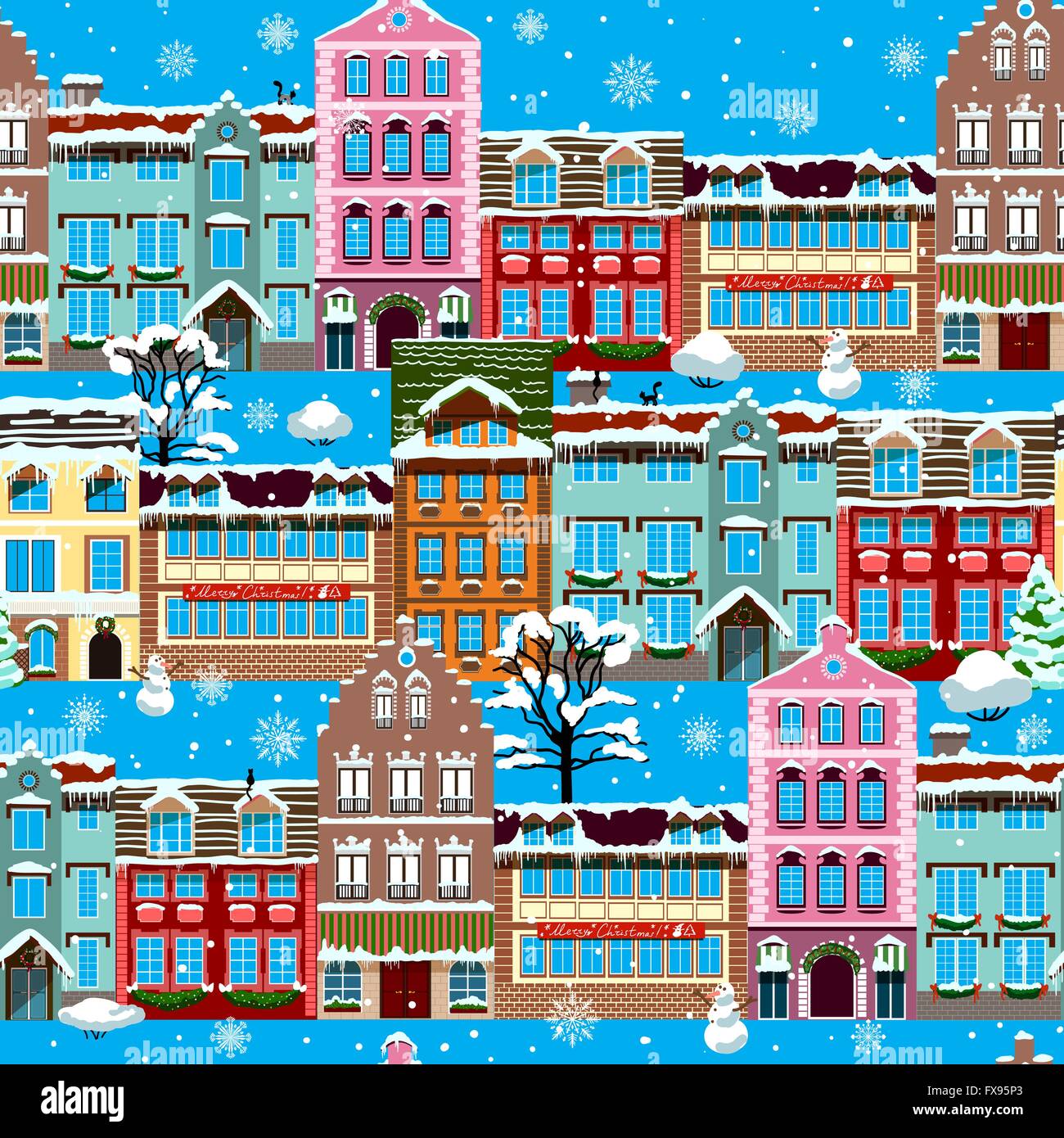 Winter landscape church Stock Vector Images - Alamy