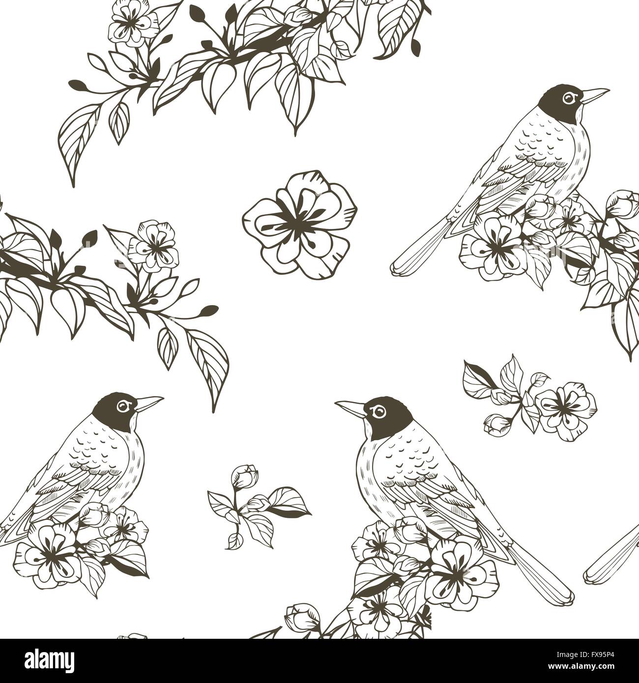 Seamless romantic silhouette pattern Stock Vector Image & Art - Alamy
