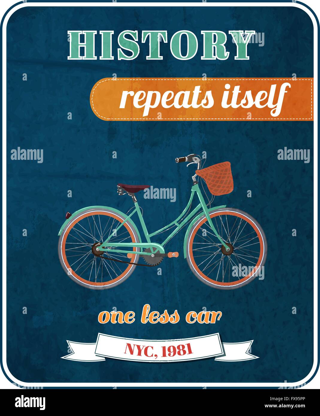 Hipster bicycle promo poster Stock Vector Image & Art - Alamy