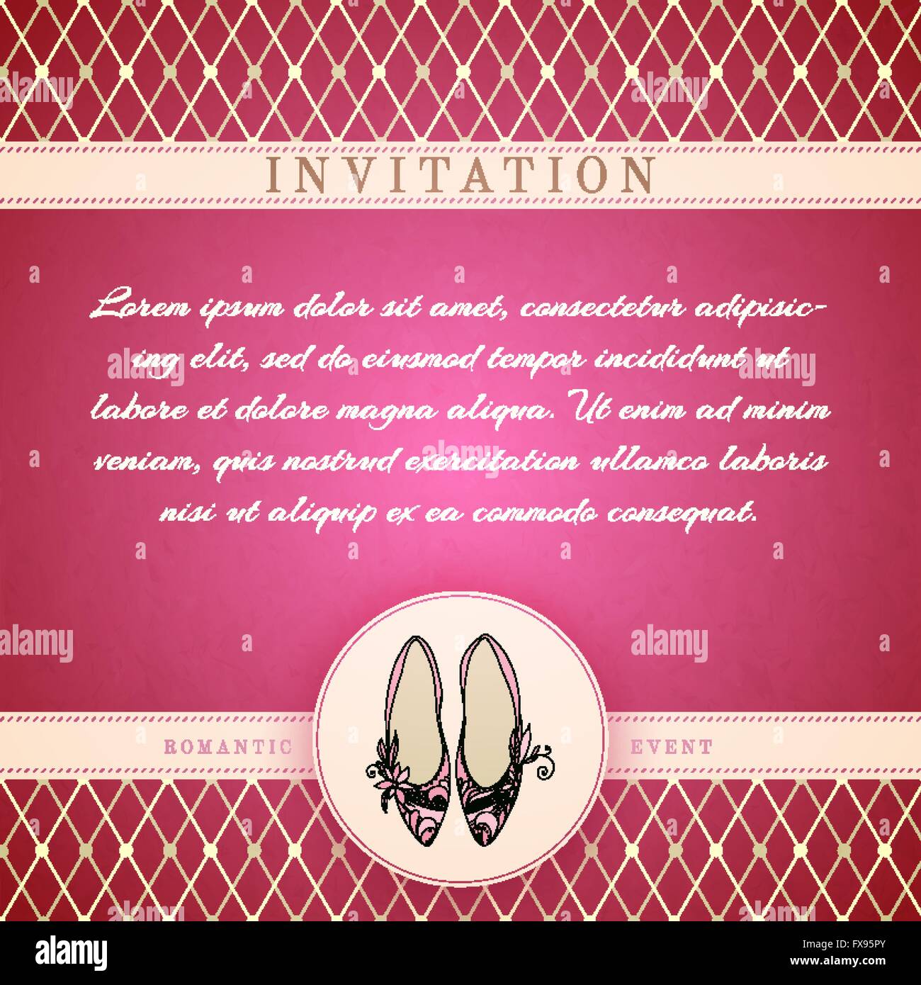 Dinner invitation card on Stock Vector Images - Alamy