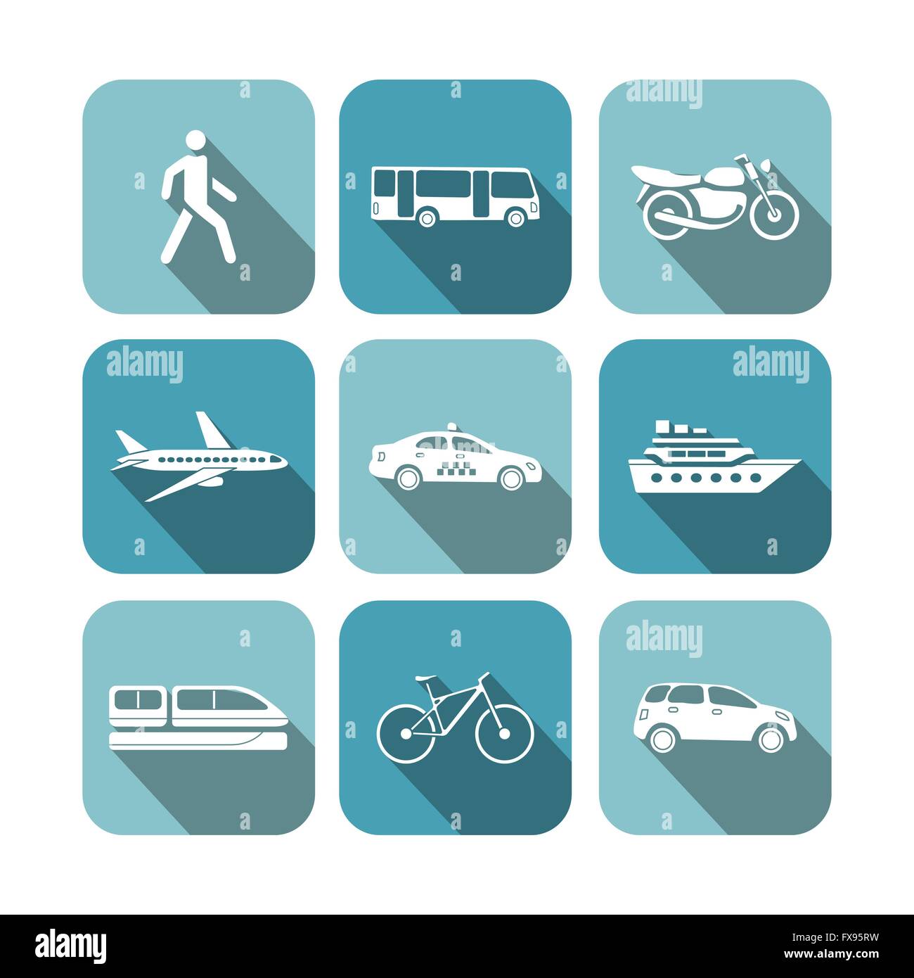 Transportation icons set Stock Vector Image & Art - Alamy
