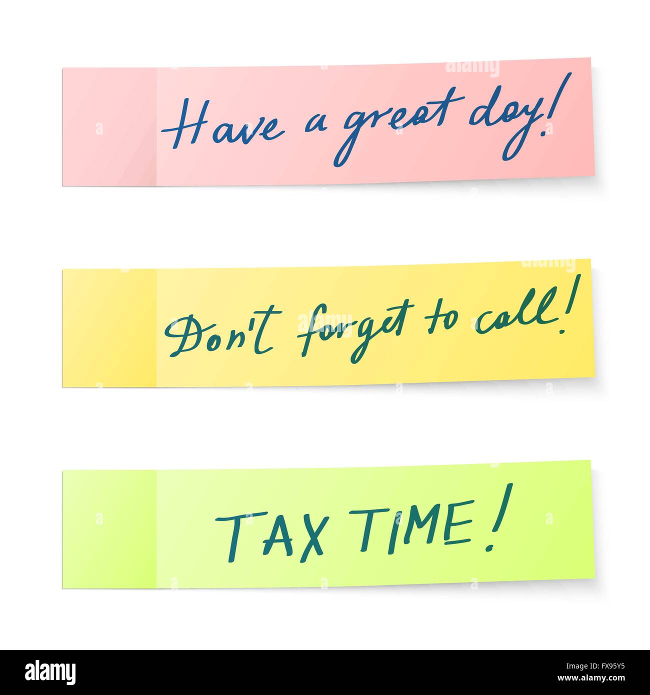 Sticky memo note paper Stock Vector Images - Alamy