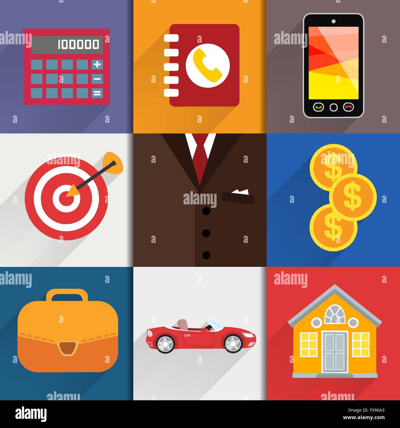 Web design elements with accounting icons Stock Vector Image & Art - Alamy