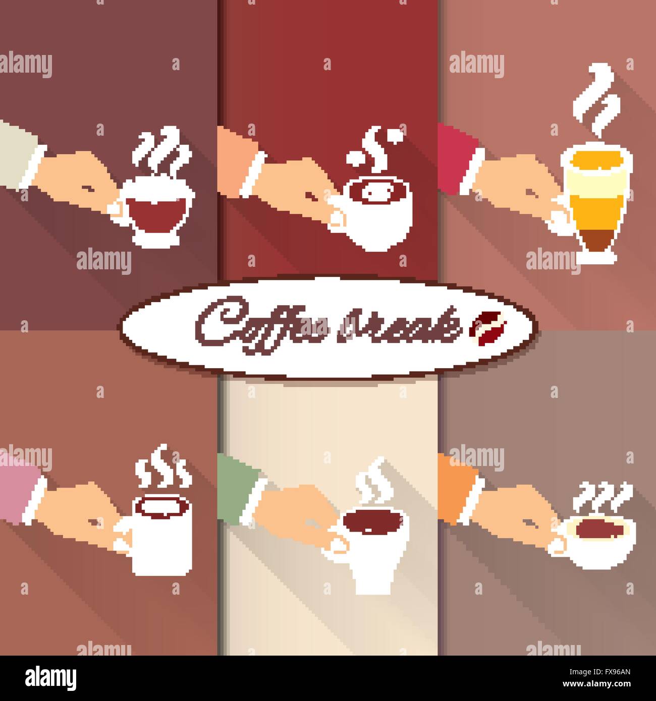 Business hands offering hot coffee drinks Stock Vector Image & Art - Alamy