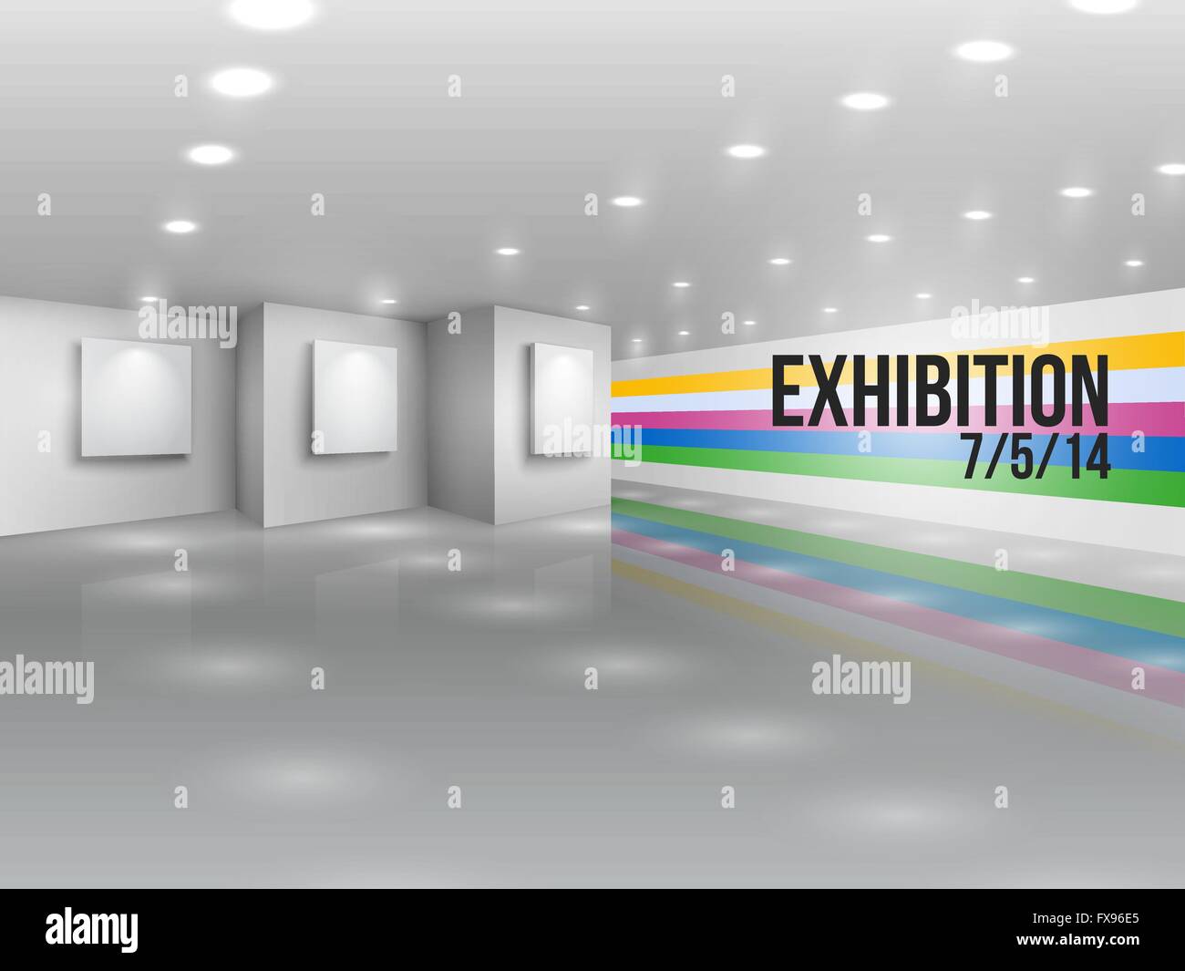 Exhibition announcement advertising invitation Stock Vector Image & Art ...