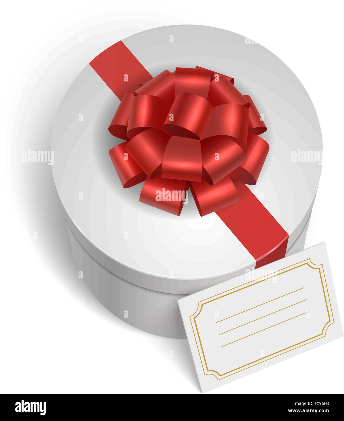 Classic gift box with red ribbon and bow Stock Vector Image & Art - Alamy