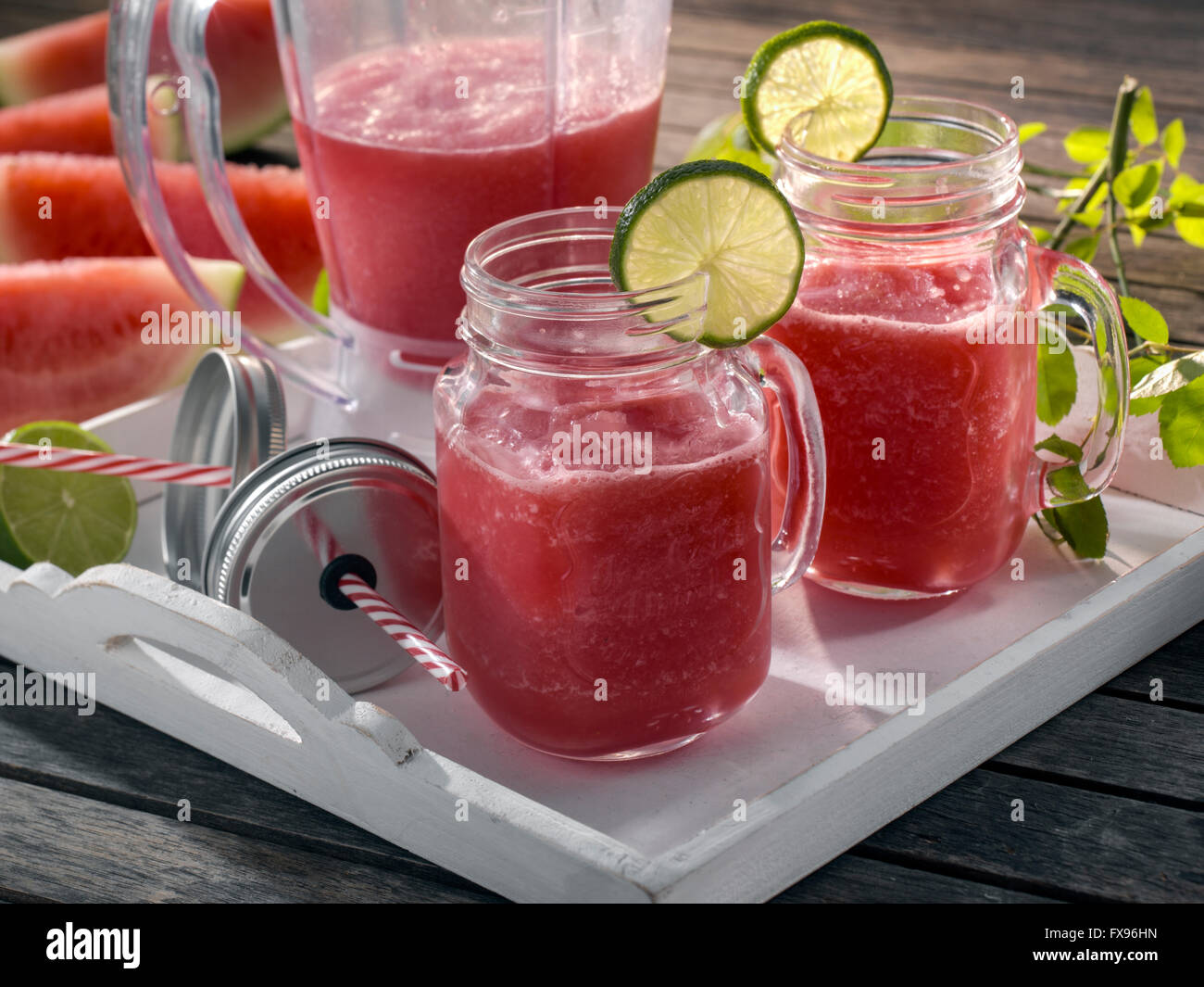 Watermelon aqua fresca Stock Photo - Alamy