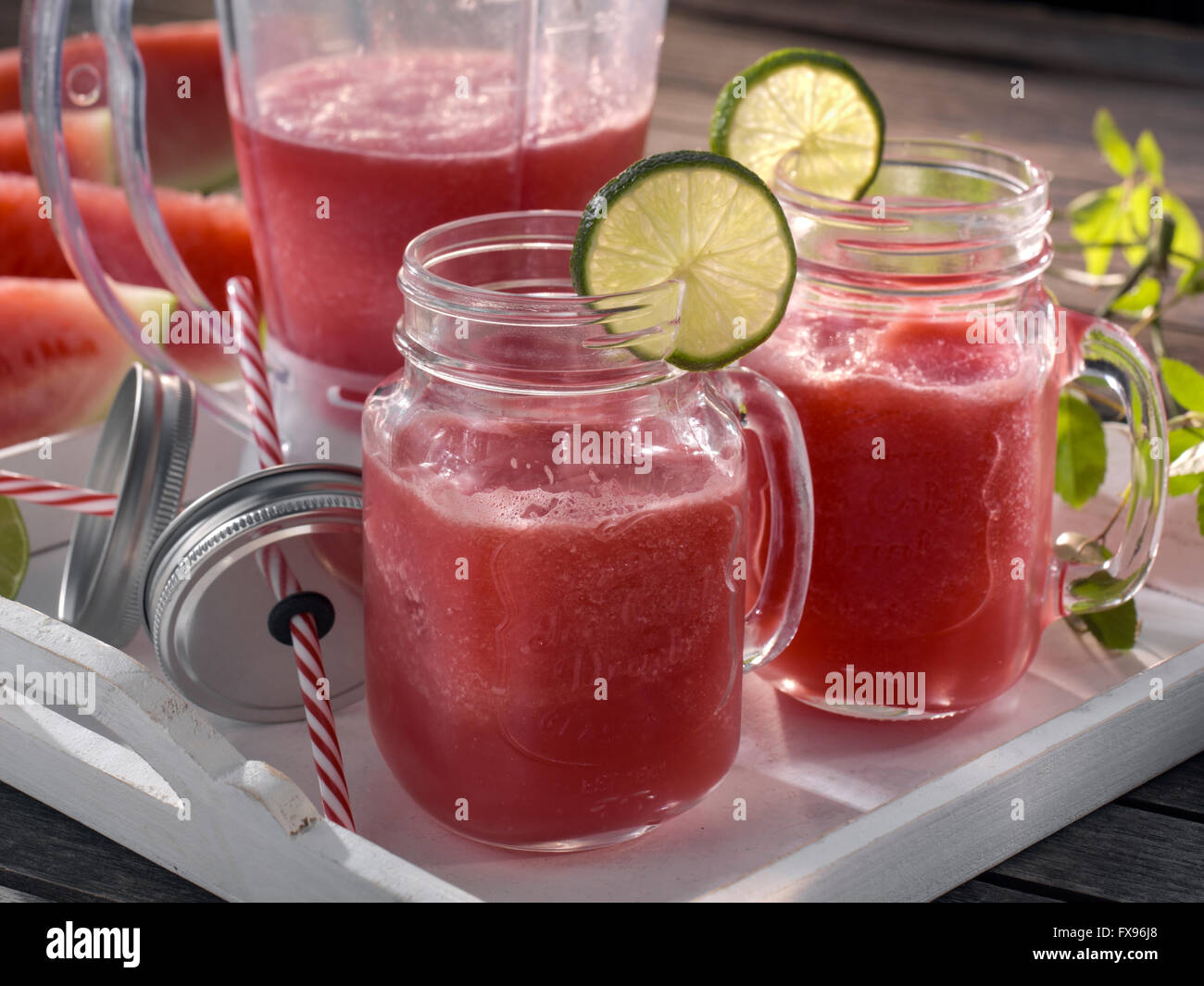 Watermelon aqua fresca Stock Photo - Alamy