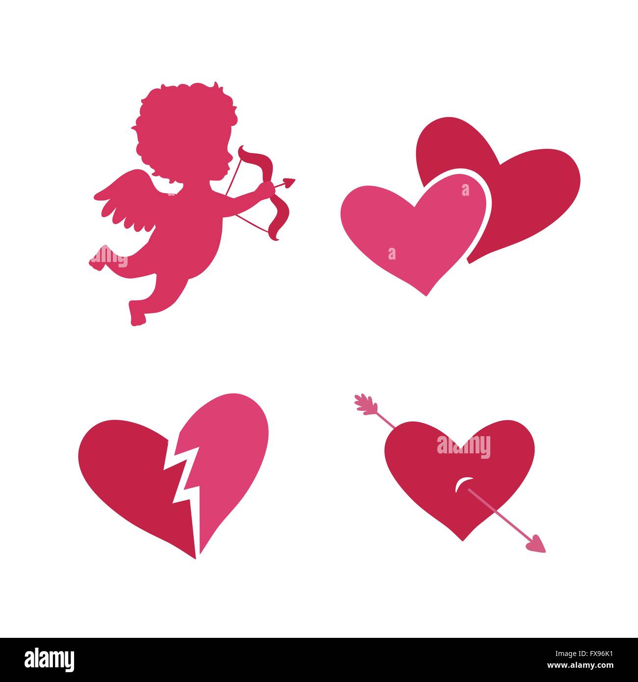 Set of cupid icons Stock Vector Image & Art - Alamy