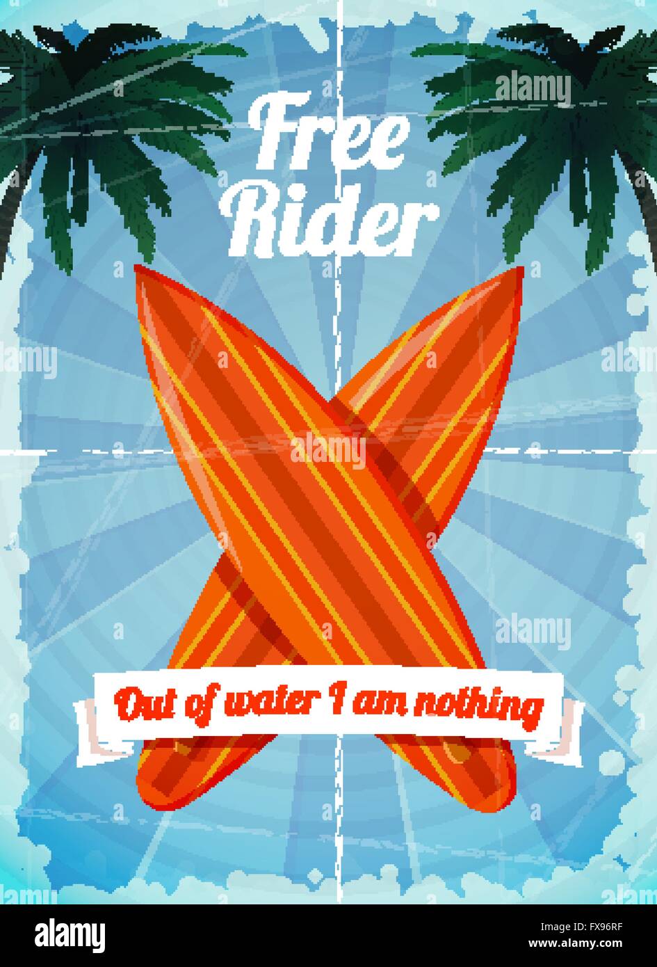 Free rider surfboards poster Stock Vector Image & Art - Alamy