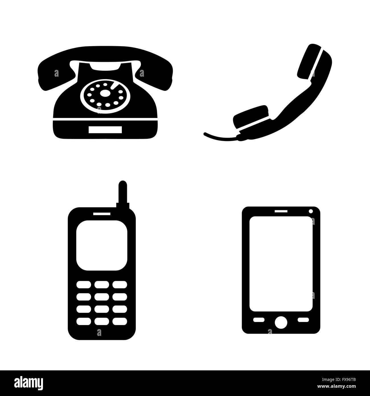 Call icons ringing phone Stock Vector Images - Alamy