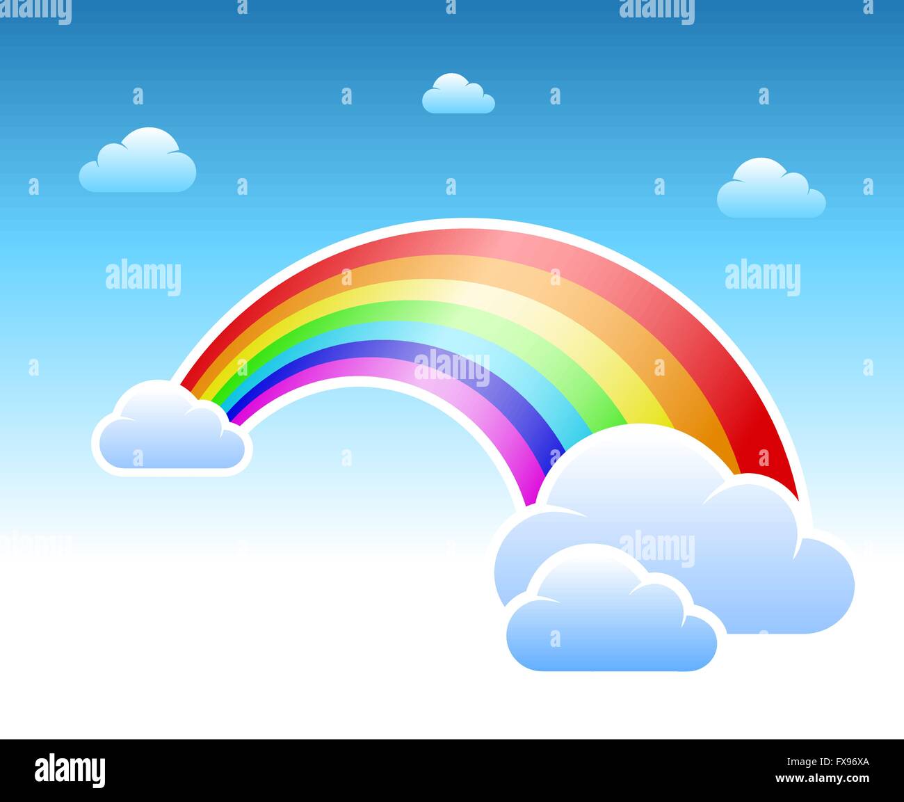 Clouds rainbow on sky Stock Vector Images - Alamy