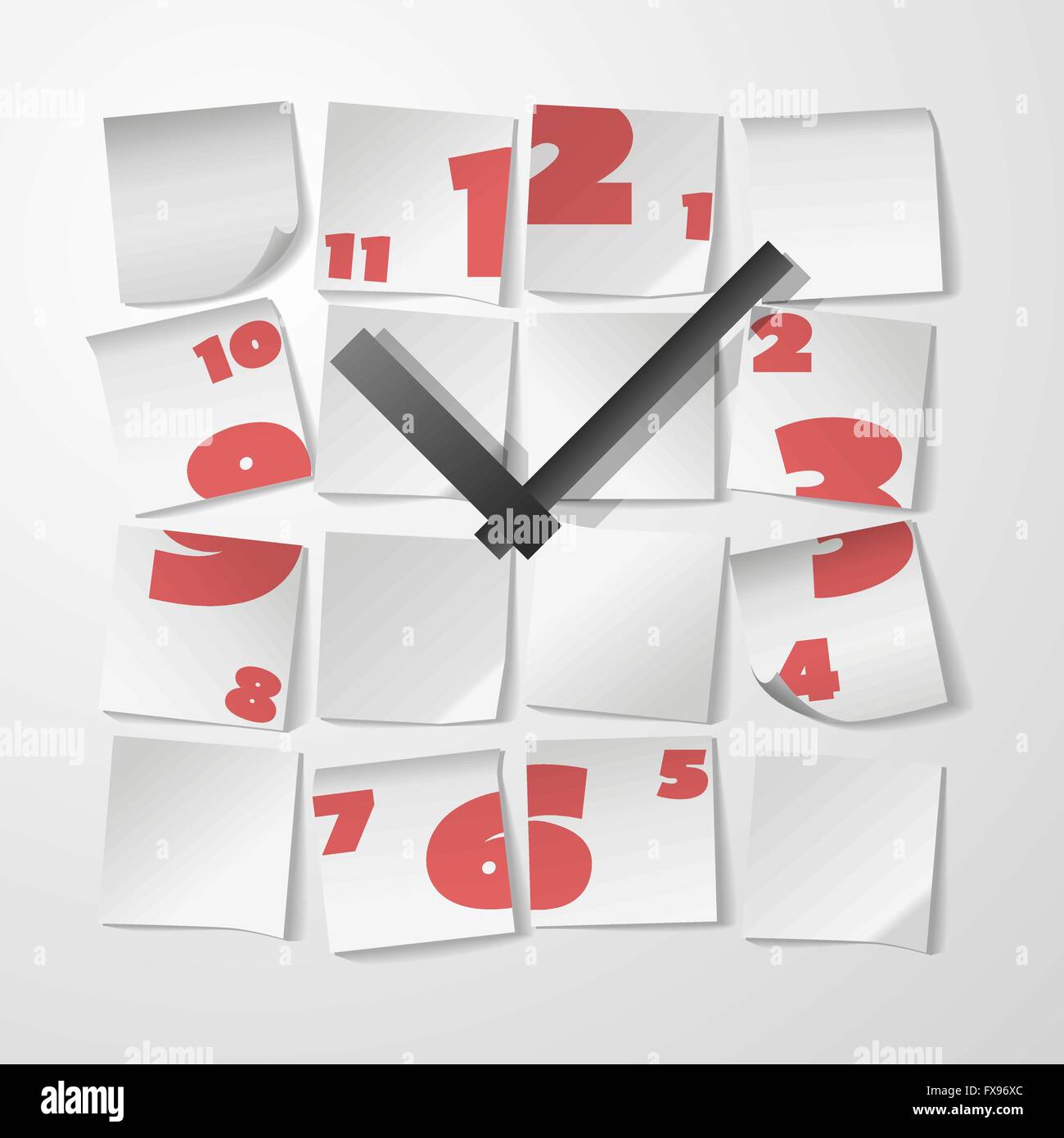 Creative clock with digits Stock Vector Image & Art - Alamy