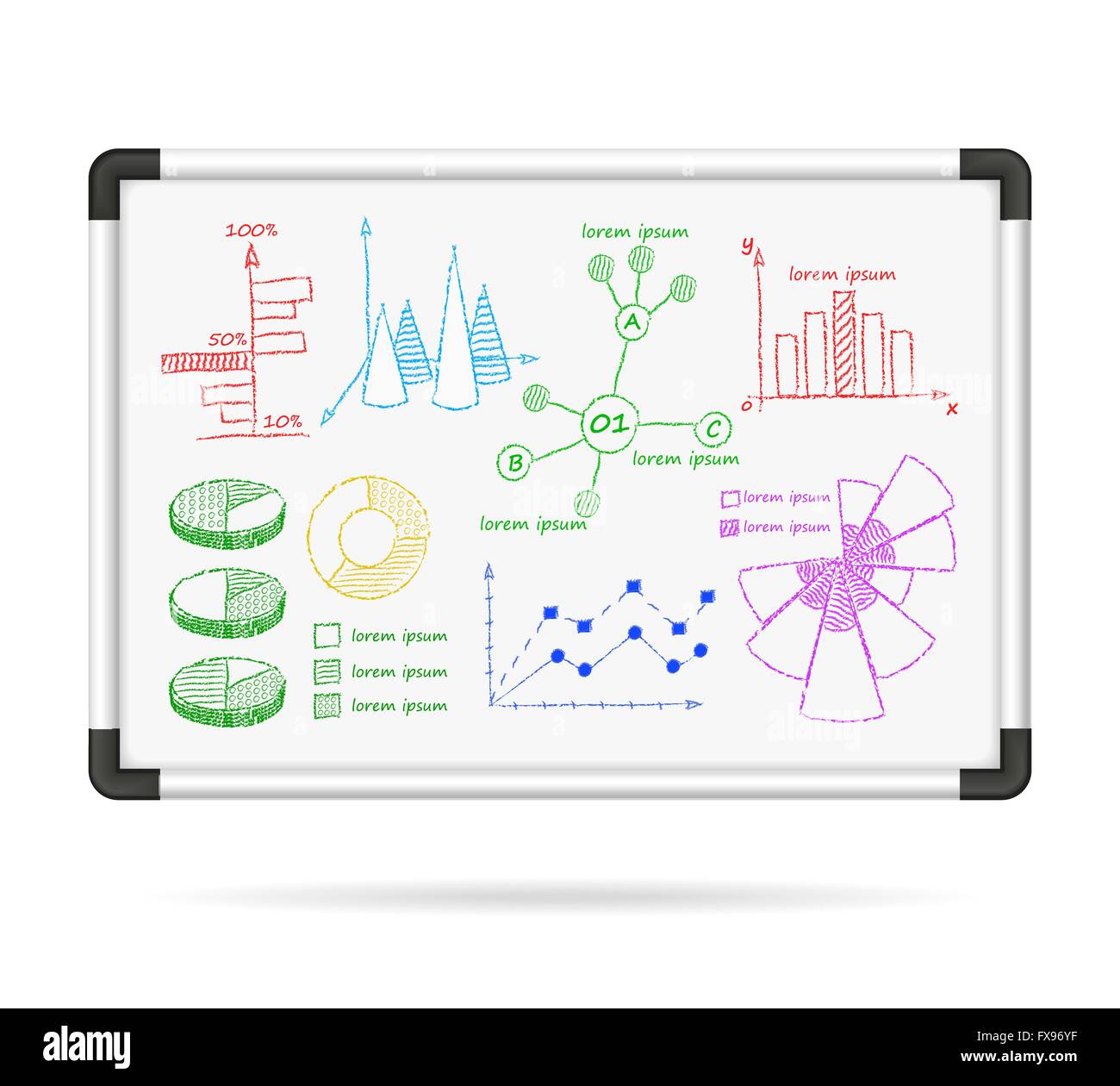Hand drawn bar charts hi-res stock photography and images - Alamy