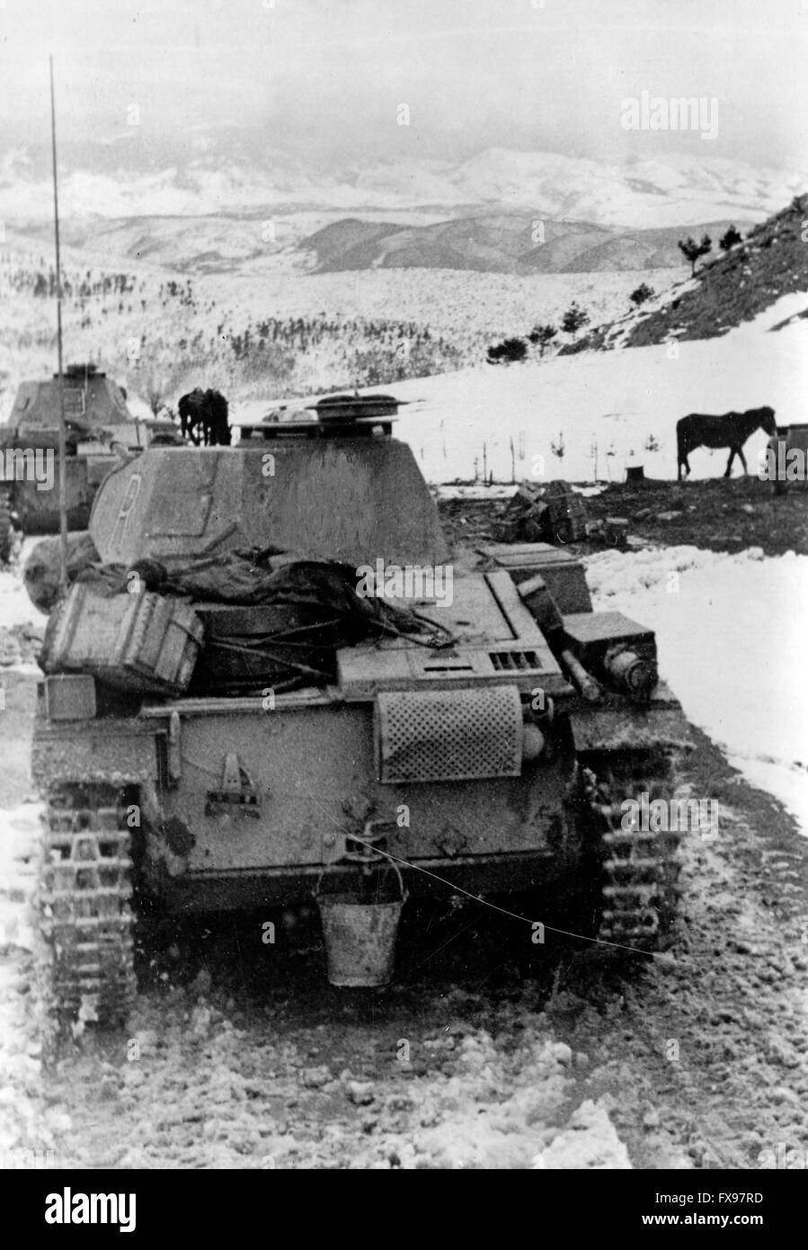 The Nazi propaganda image depicts soldiers of the German Wehrmacht ...