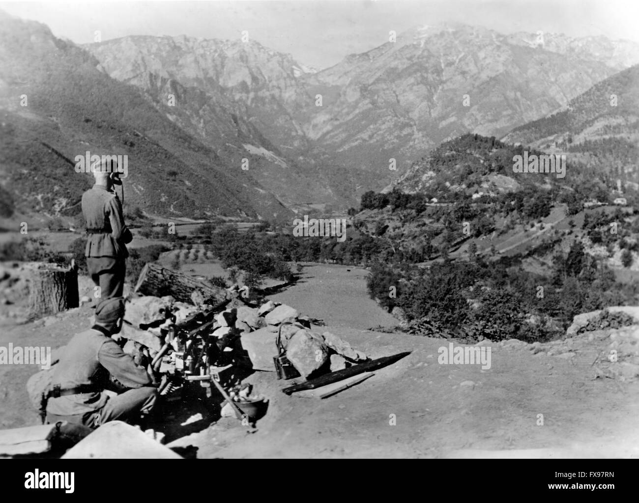 The Nazi propaganda image depicts soldiers of the German Wehrmacht ...