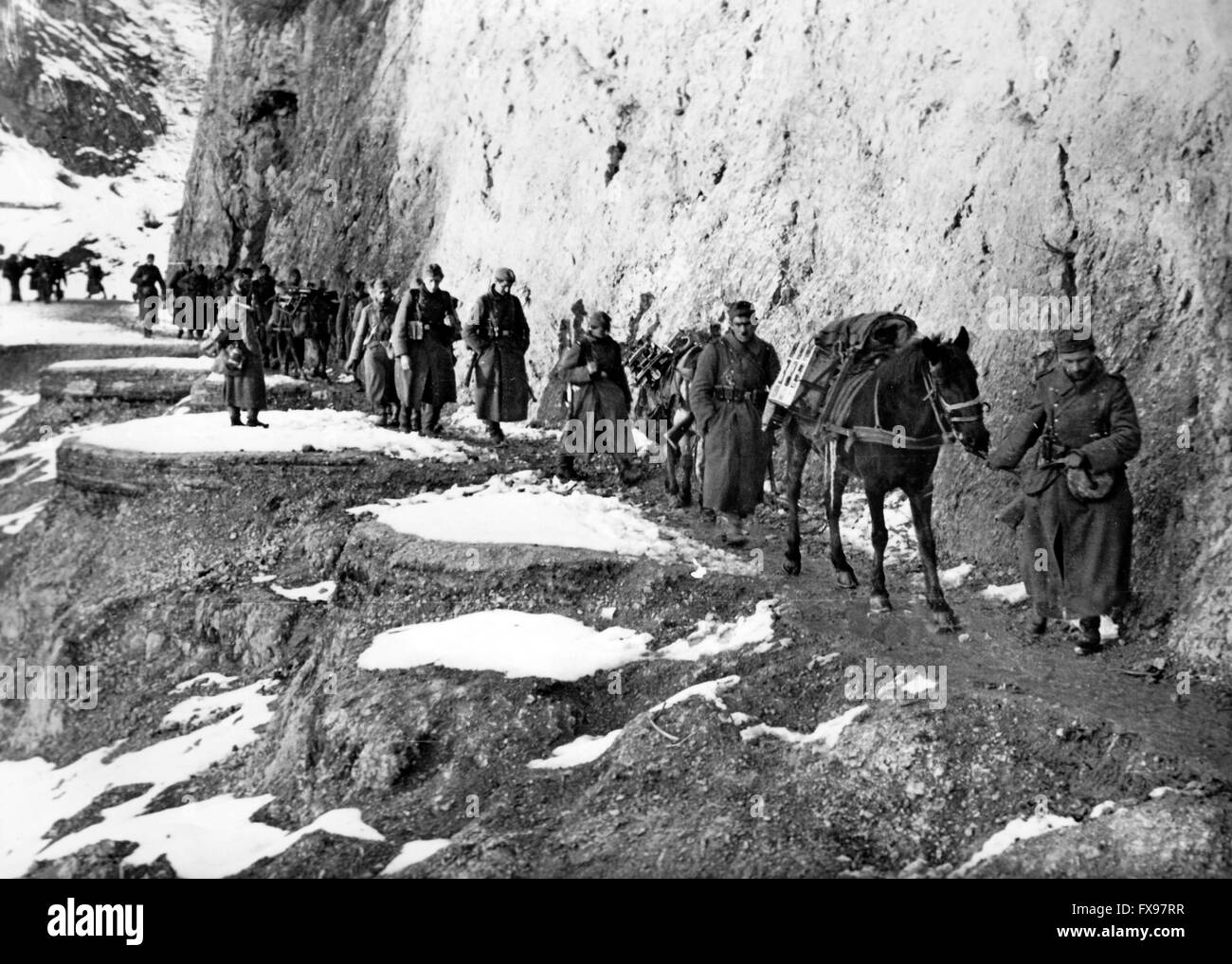 The Nazi propaganda picture shows soldiers of the German Wehrmacht ...