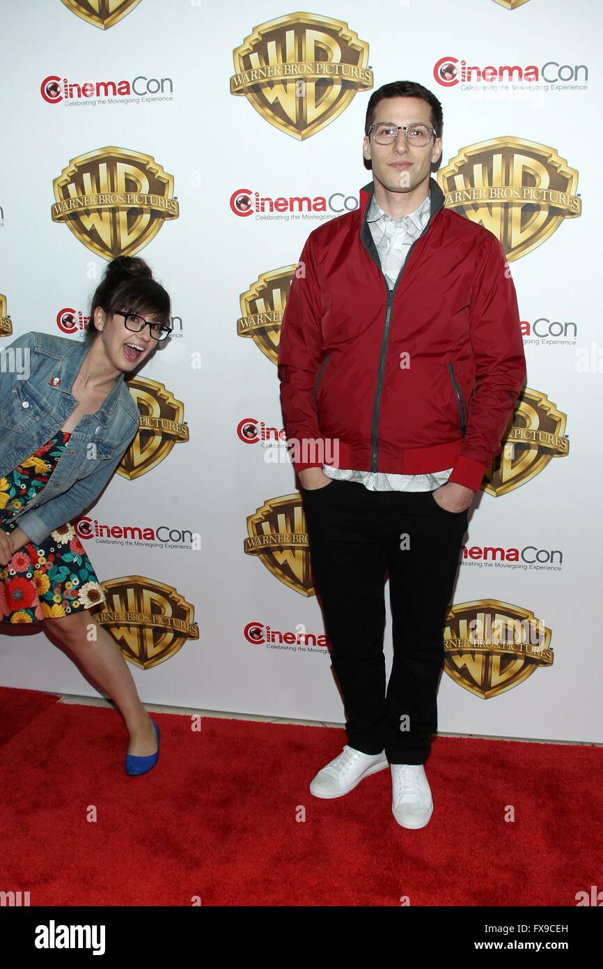 Las Vegas, NV, USA. 12th Apr, 2016. Katie Crown, Andy Sandberg in ...