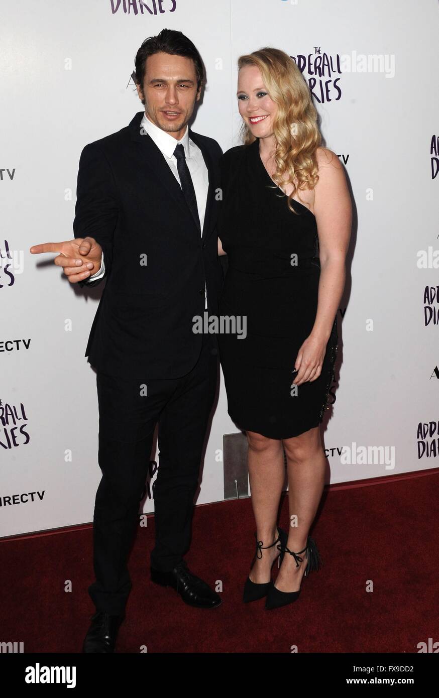 Los Angeles, CA, USA. 12th Apr, 2016. James Franco, Pamela Romanowsky ...