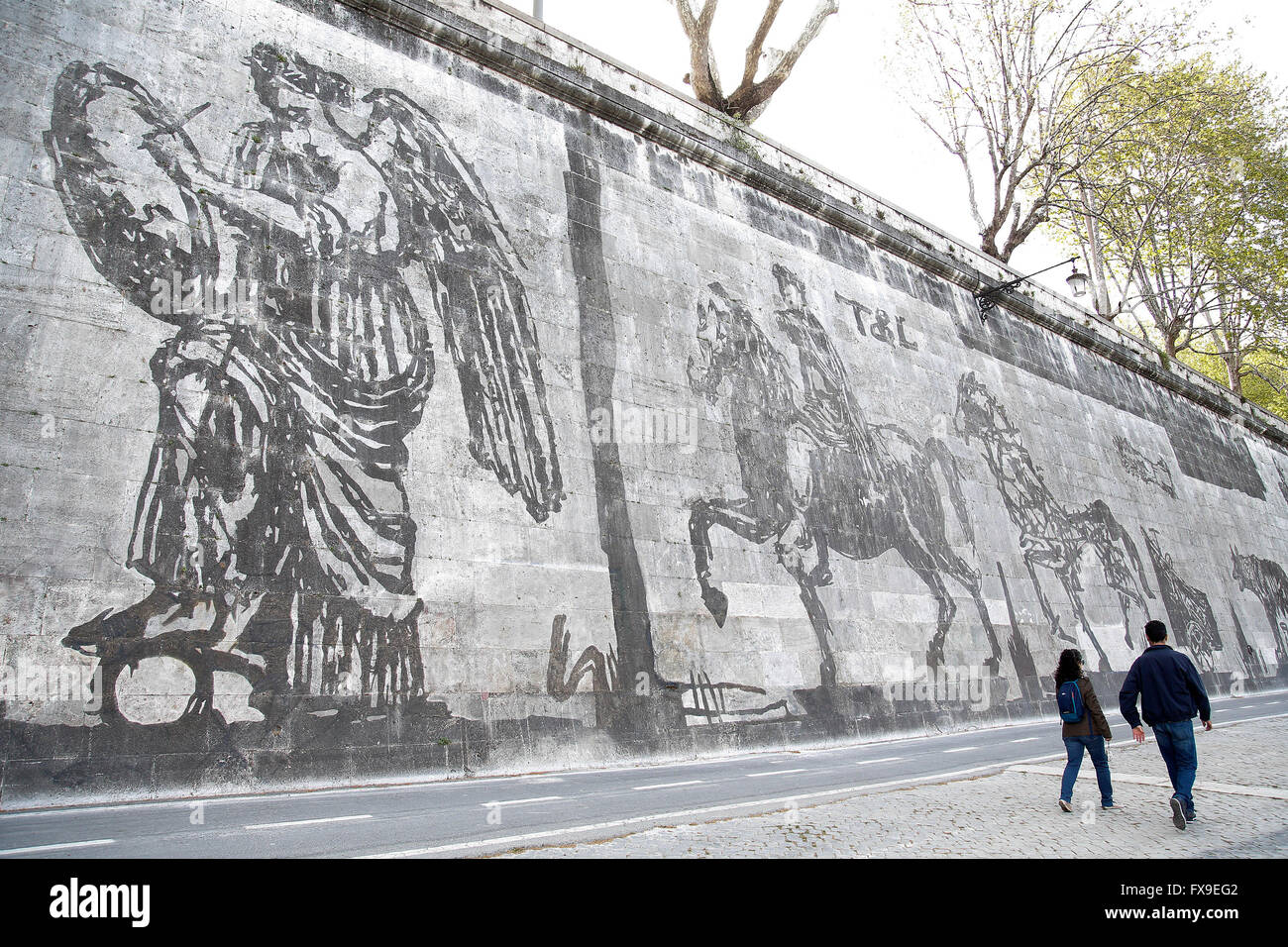 Rome 12th April 2016. The longest series of murals in Rome was just ...