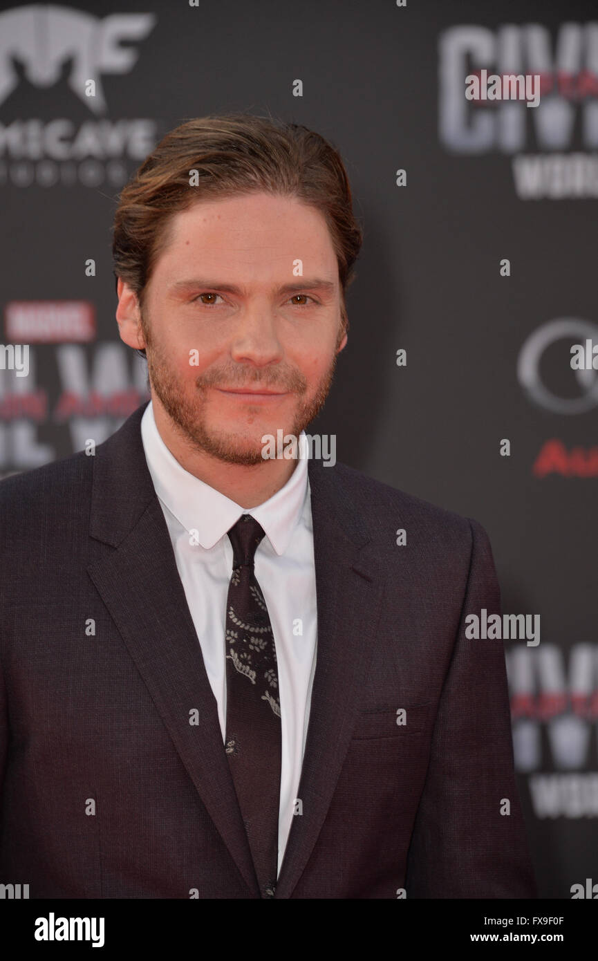 Los Angeles, USA. 12th April, 2016. Actor Daniel Bruhl at the world ...