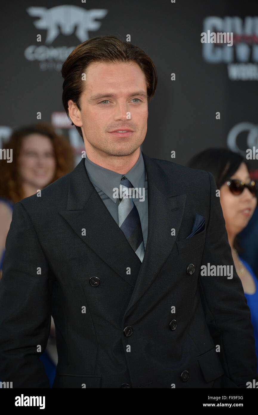 Los Angeles, USA. 12th April, 2016. Actor Sebastian Stan at the world ...