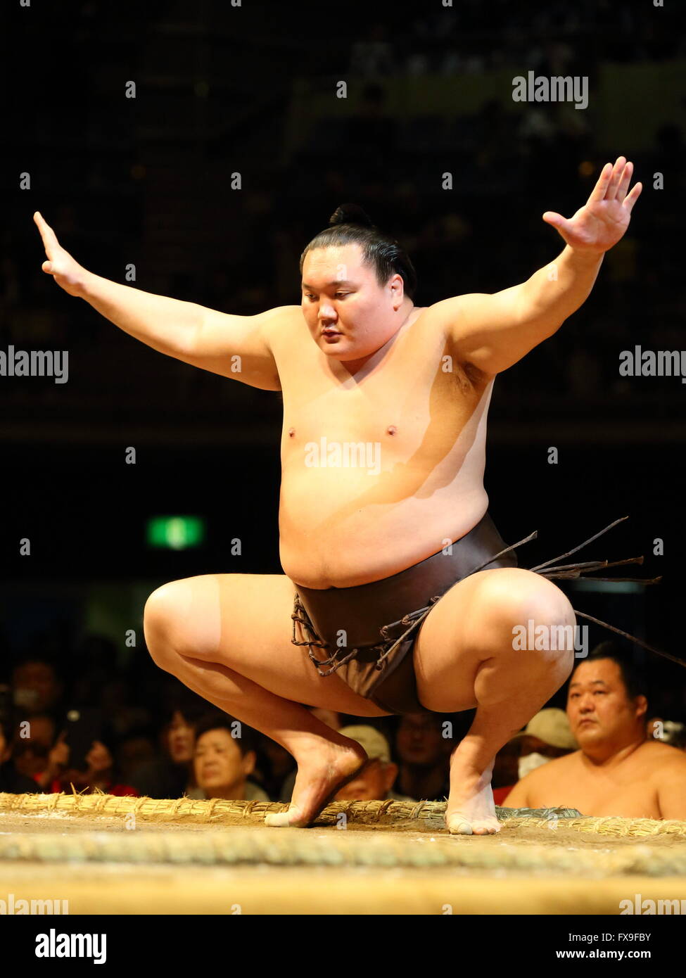 Kawasaki, Japan. 13th Apr, 2016. Hakuho Sumo : 1st Grand Sumo ...