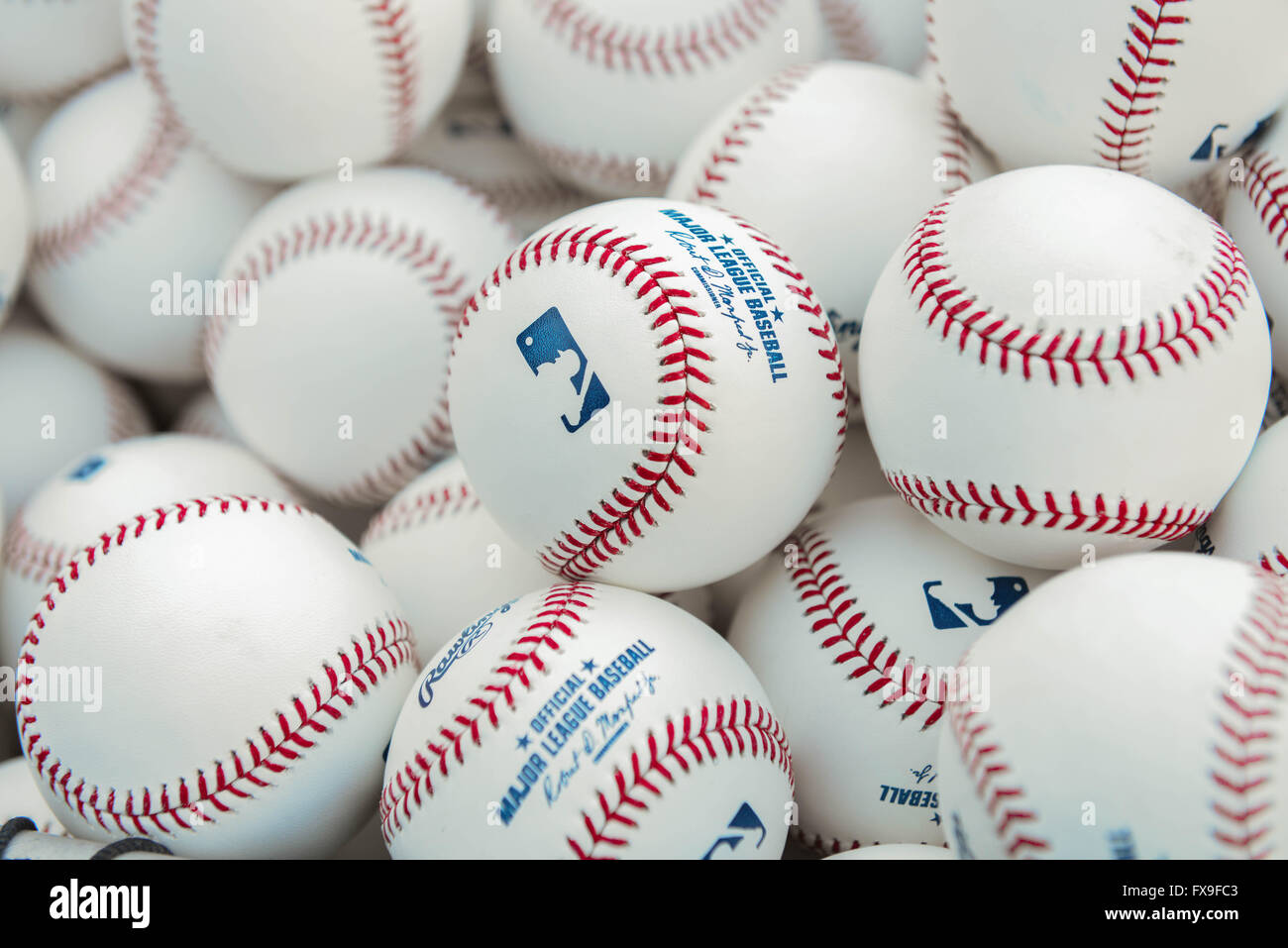 Flushing, New York, USA. 12th Apr, 2016. MLB official balls MLB : Major ...
