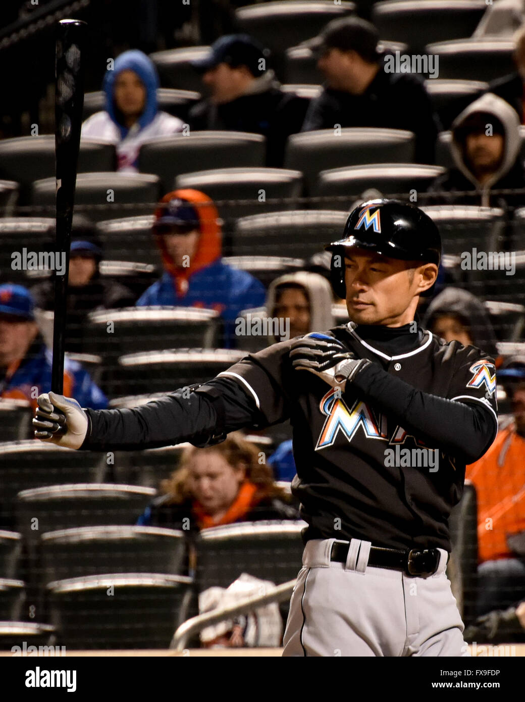 Flushing, New York, USA. 12th Apr, 2016. Ichiro Suzuki (Marlins) MLB ...