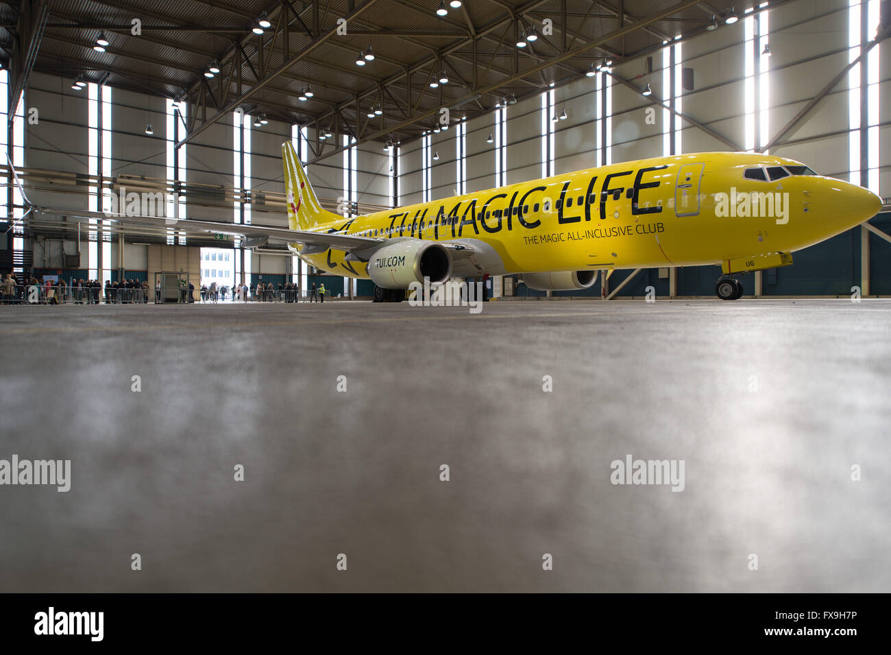 Hanover, Germany. 13th Apr, 2016. An aircraft type Boeing 737-800 TUI ...
