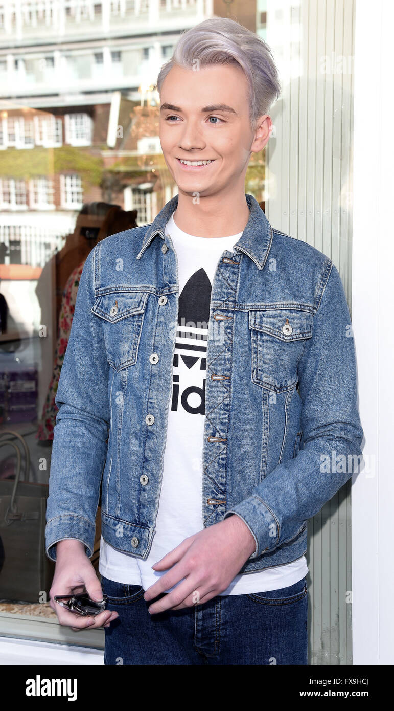 Brentwood, Essex, UK. 12th April, 2016. Harry Derbidge at the relaunch ...
