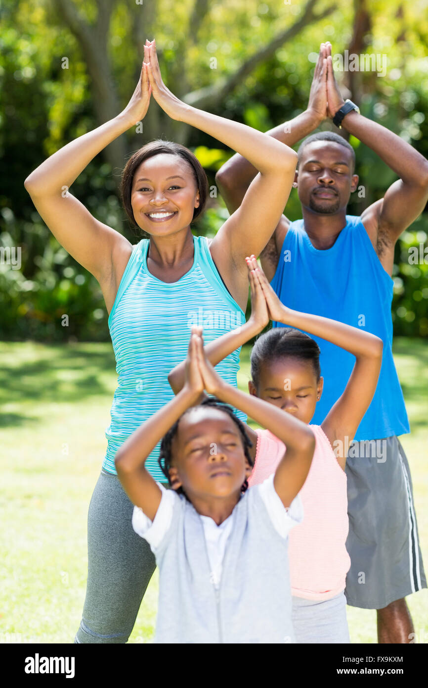 Happy family posing together Stock Photo - Alamy