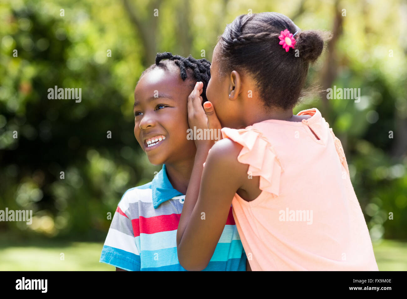 Black children talking smiling hi-res stock photography and images - Alamy