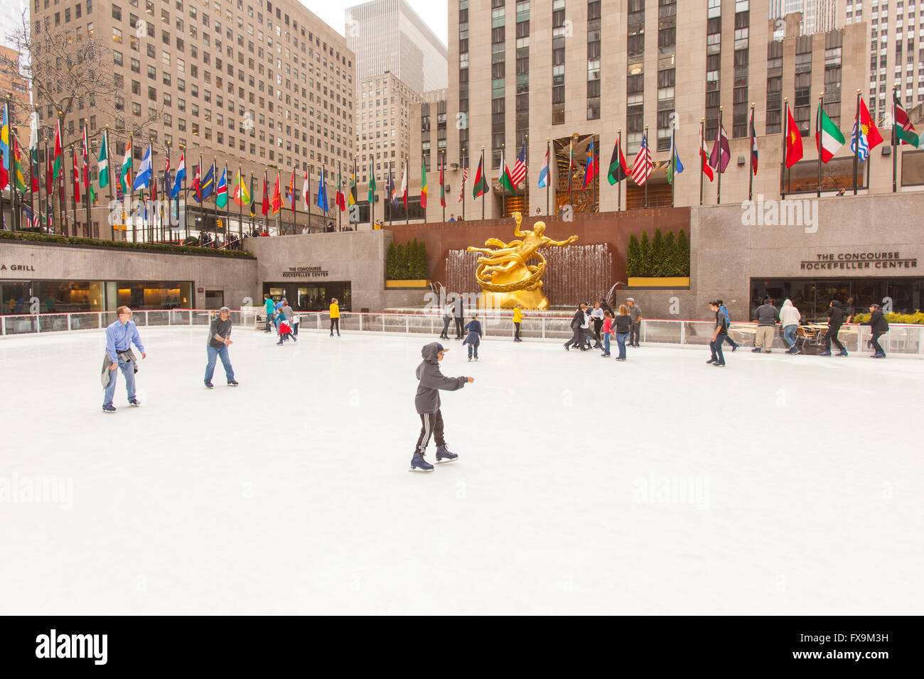 Ice Rink, Rockefeller Center ,Manhattan, New York City, United States ...