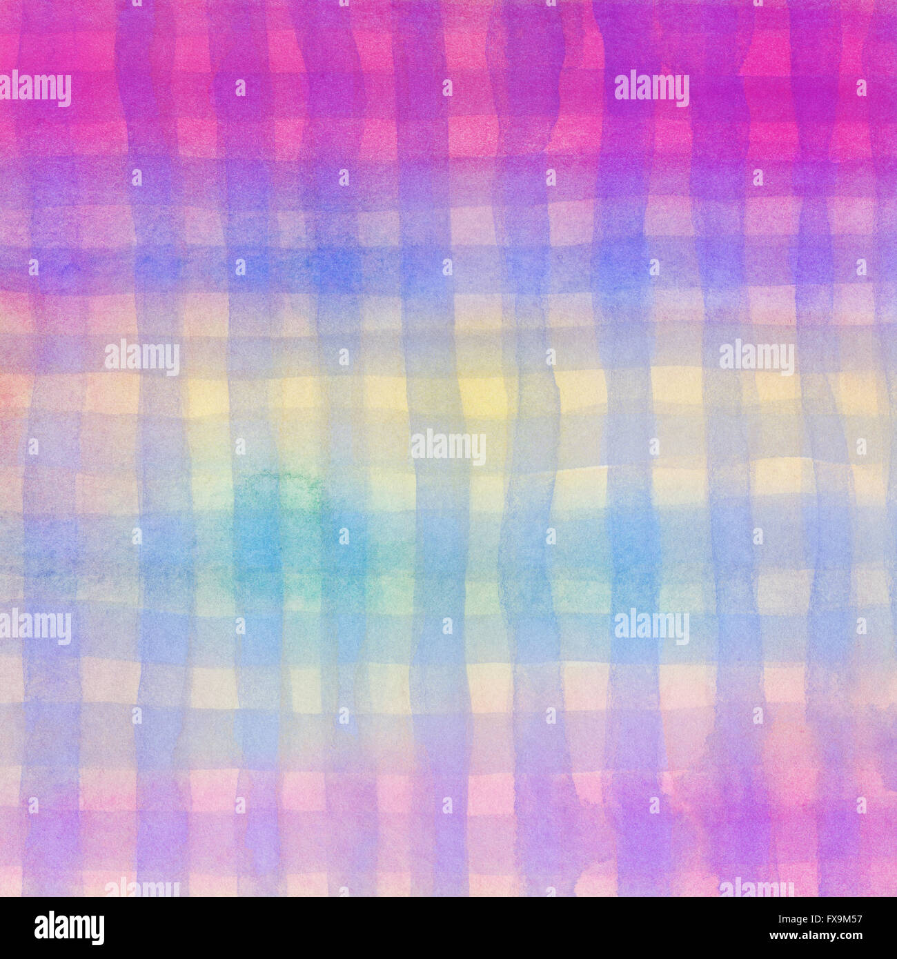 Colorful lines and squares painted watercolor pattern Stock Photo - Alamy